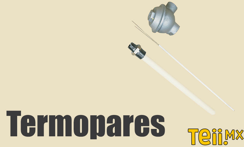 Termopar para horno - Termopar tipo K cerámico, hasta 1400ºC, 8 AWG